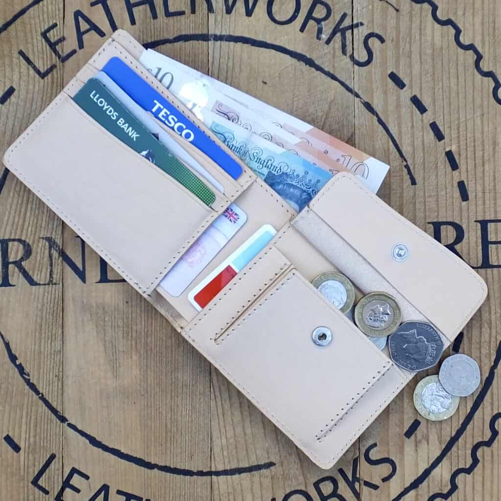 Longshore coin wallet in Japanese Shinki natural Shell Cordovan